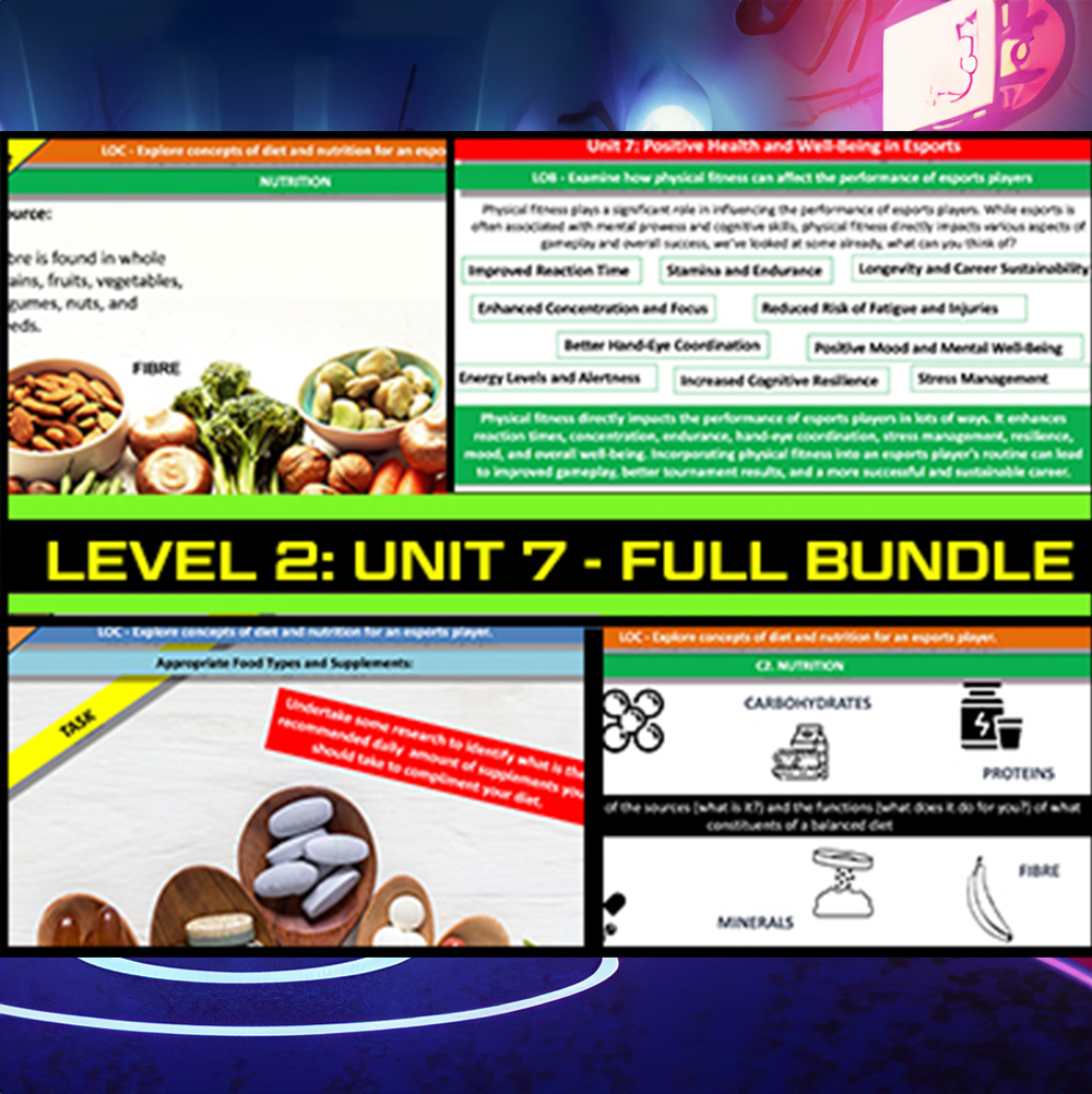 Level 2: Unit 7: Positive Health and Well-being in Esports – (FULL ...